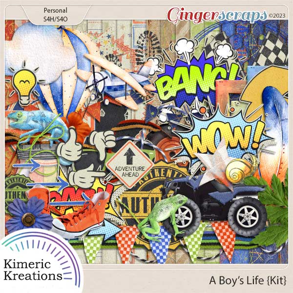 Digital Scrapbook Pack | A Boys Life Collection by Kimeric Kreations ...