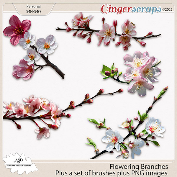 CU/PU Flowering Branches Adrienne Skelton Designs