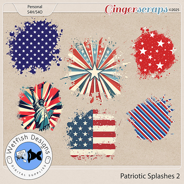 Patriotic Splashes 2 by Wetfish Designs