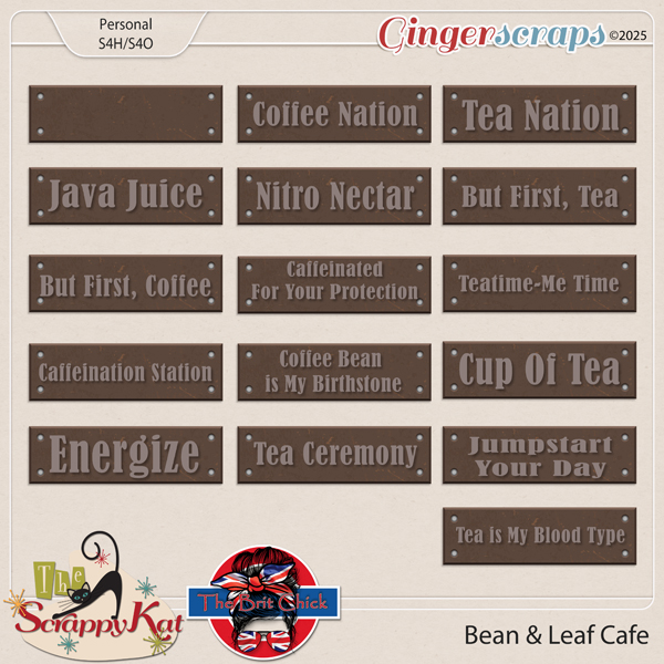 GingerScraps :: Bundled Goodies :: Bean & Leaf Cafe Bundle by The ...