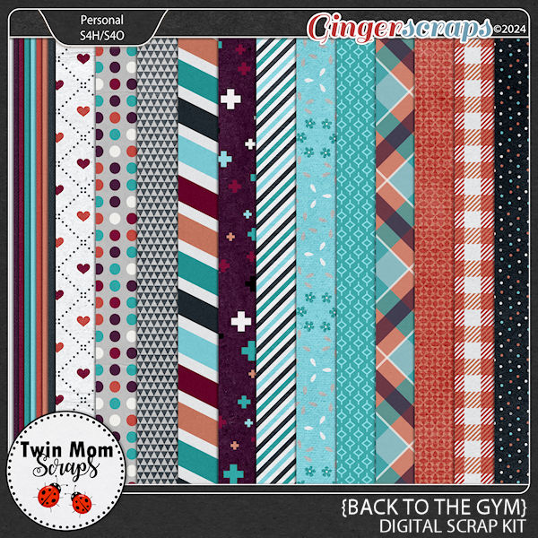 GingerScraps :: Kits :: Back to the Gym - KIT by Twin Mom Scraps