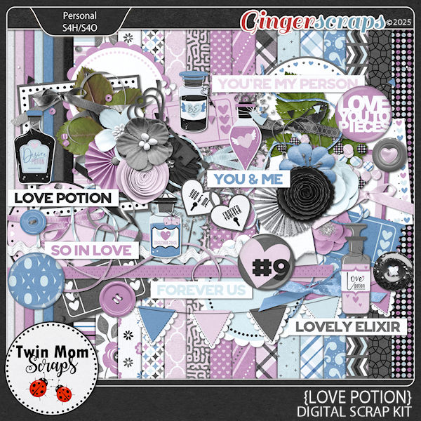 GingerScraps :: Paper Packs :: Love Potion - EXTRA PAPERS by Twin Mom ...