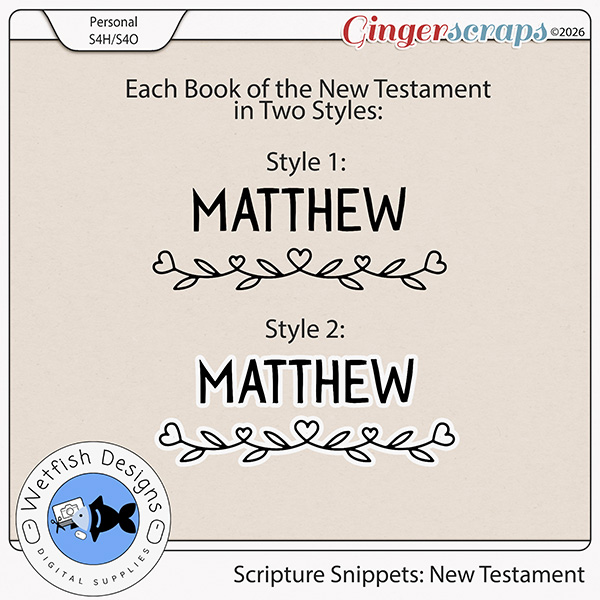 Scripture Snippets: New Testament by Wetfish Designs