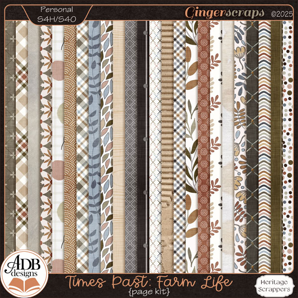 Digital Scrapbook Pack | Times Past: Farm Life Page Kit by ADB Designs ...