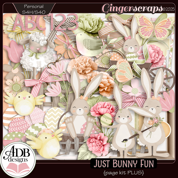 GingerScraps :: Freebies :: Just Bunny Fun Time Quick Page Gift 05 by ...