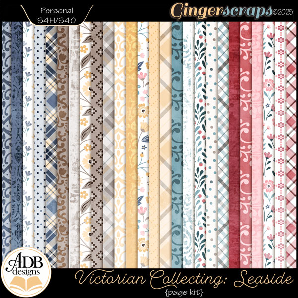 Digital Scrapbook Pack | Victorian Collecting Seaside Page Kit by ADB ...