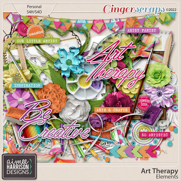 Art Therapy Page Kit by Aimee Harrison