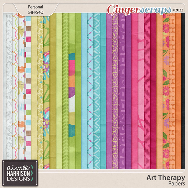 Art Therapy Page Kit by Aimee Harrison