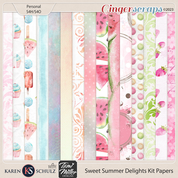 Digital Scrapbook Pack | Sweet Summer Delights Collection by Karen ...