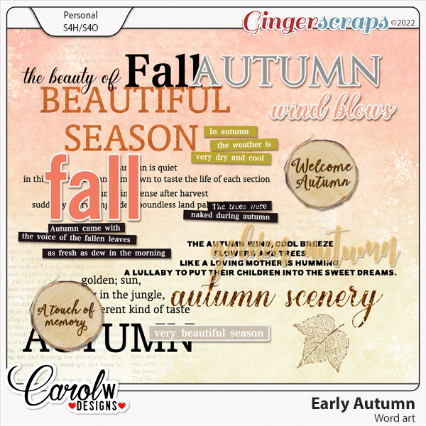 Early Autumn-Word art