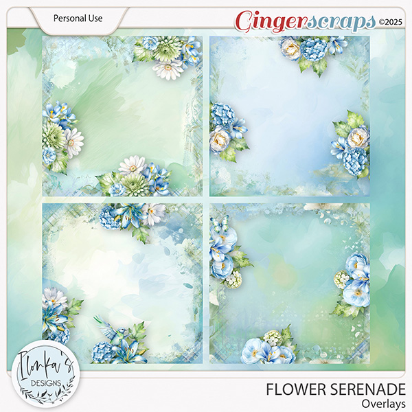 GingerScraps :: Embellishments :: Flower Serenade Overlays by Ilonka's ...