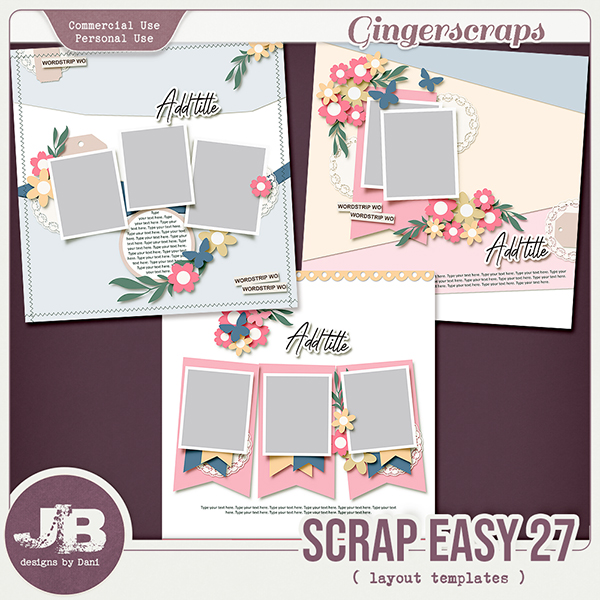 Scrap Easy 27 Templates by JB Studio