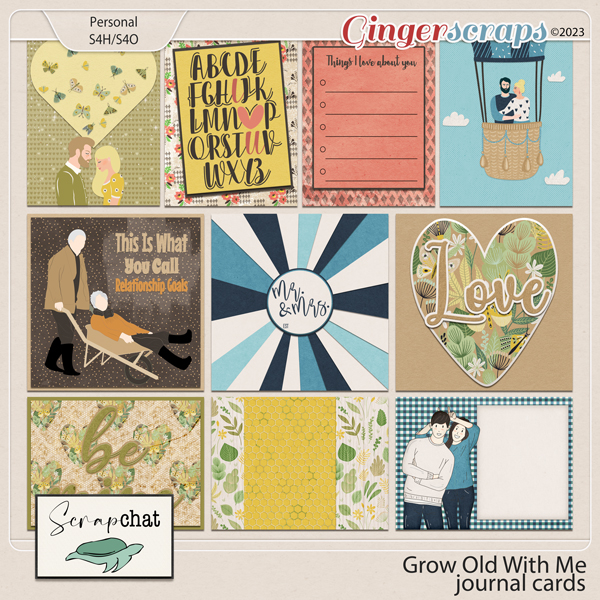 GingerScraps :: Embellishments :: Grow Old With Me Journal Cards by ...