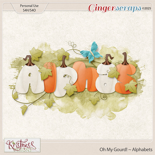 GingerScraps :: Alphas :: Oh My Gourd! Alphabets