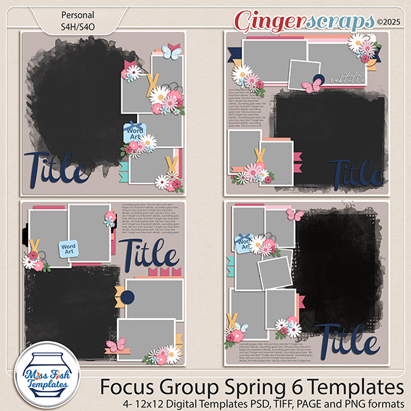 Focus Group Spring 6 Templates by Miss Fish