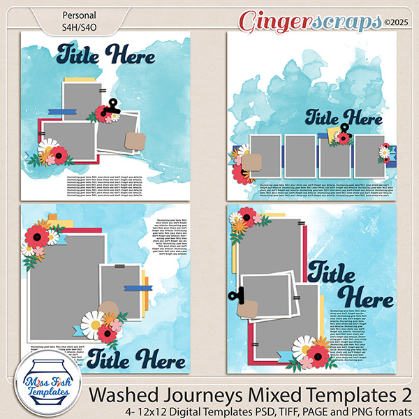 Washed Journeys Mixed 2 Templates by Miss Fish