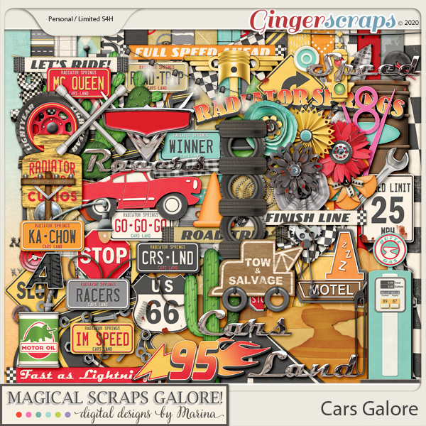 GingerScraps :: Kits :: Cars Galore (page kit)
