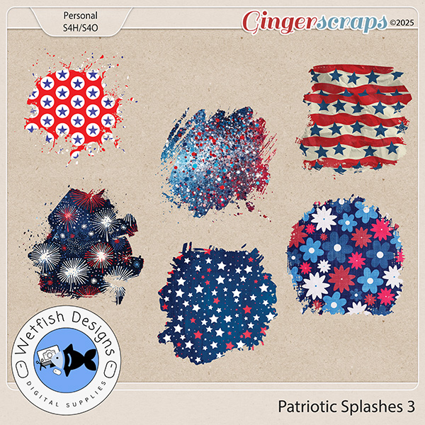 Patriotic Splashes 3 by Wetfish Designs