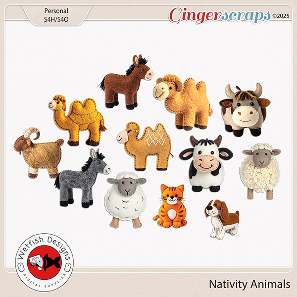 Nativity Animals by Wetfish Designs