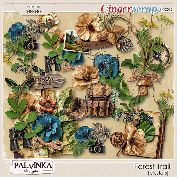 Forest Trail Clusters by Palvinka Designs