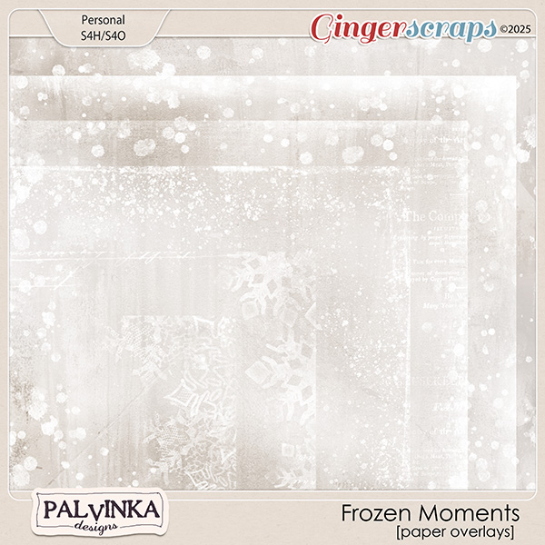 Frozen Moments Page Overlays by Palvinka Designs