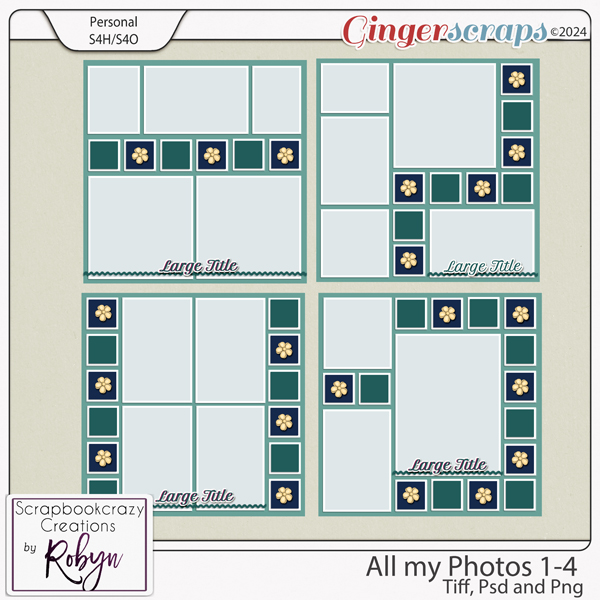 GingerScraps :: Templates :: All my photos Templates 1-4 by ...