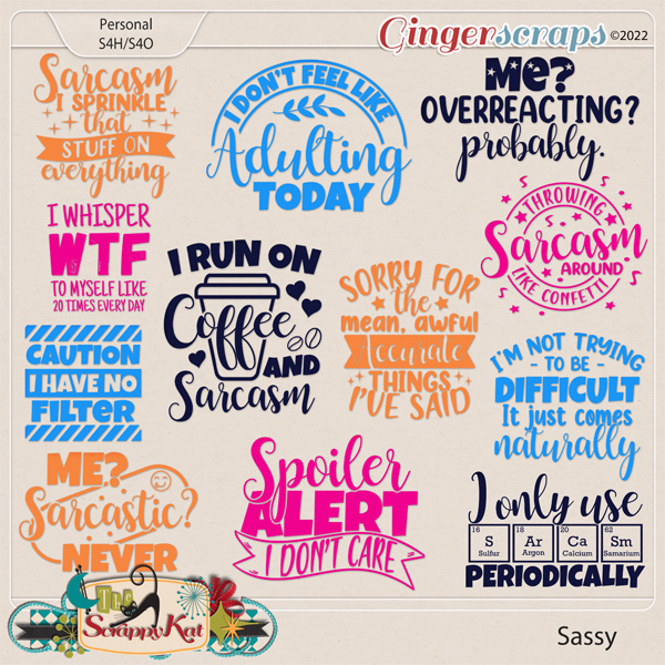 GingerScraps :: Word Art :: Sassy Word Art 2 by The Scrappy Kat
