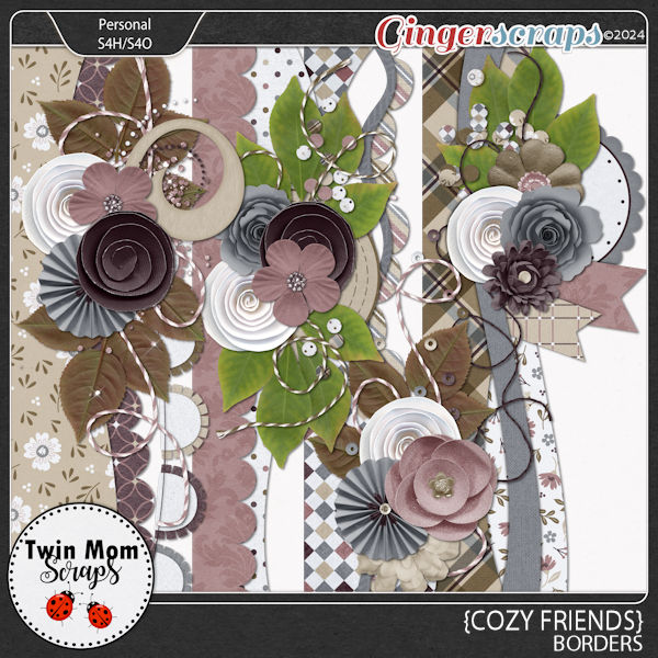 GingerScraps :: Embellishments :: Cozy Friends - BORDERS by Twin Mom Scraps