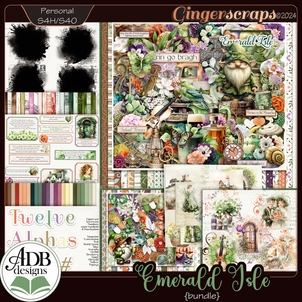 Digital Scrapbook Pack | Emerald Isle Bundle by ADB Designs | Gingerscraps