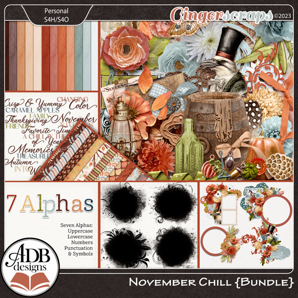 Digital Scrapbook Pack | November Chill Bundle by ADB Designs ...