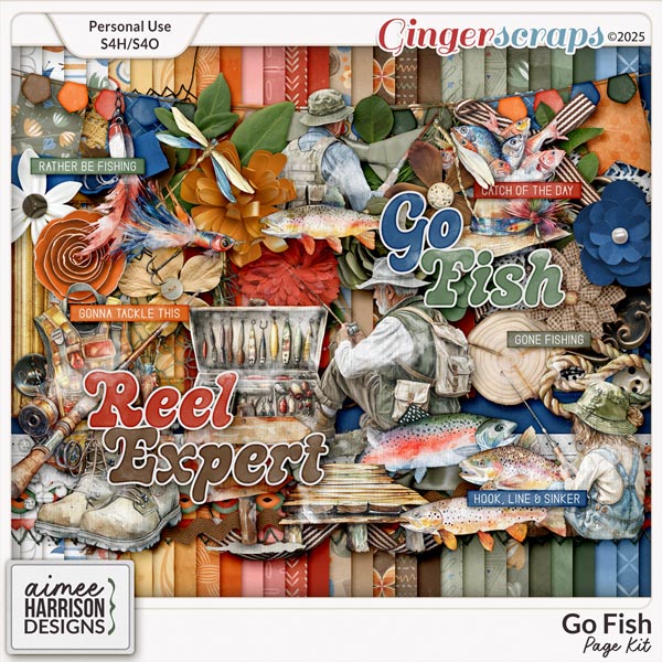 Go Fish Page Kit by Aimee Harrison