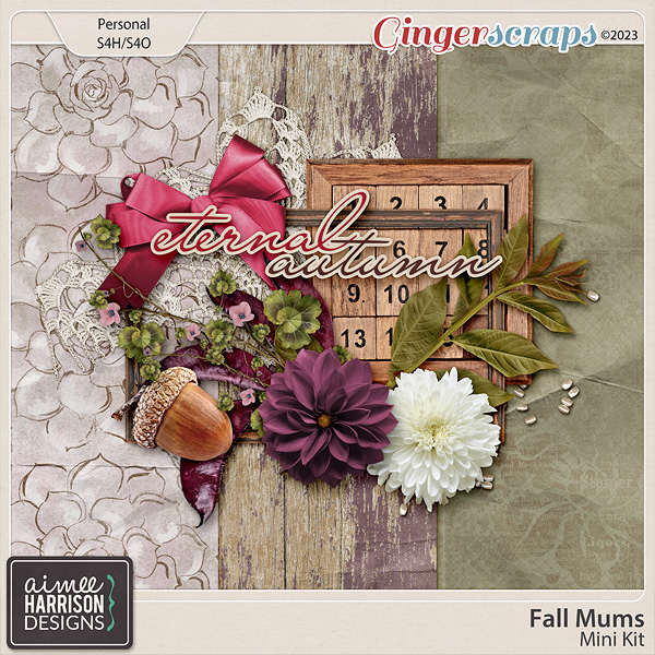 Fall Mums Mini Kit by Aimee Harrison