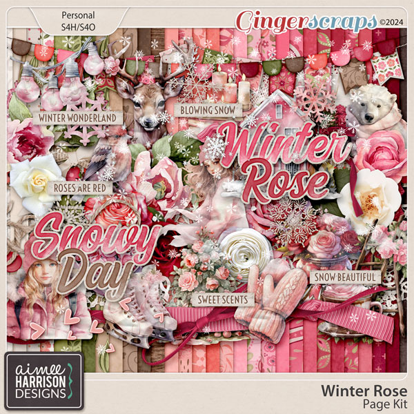 Winter Rose Page Kit by Aimee Harrison