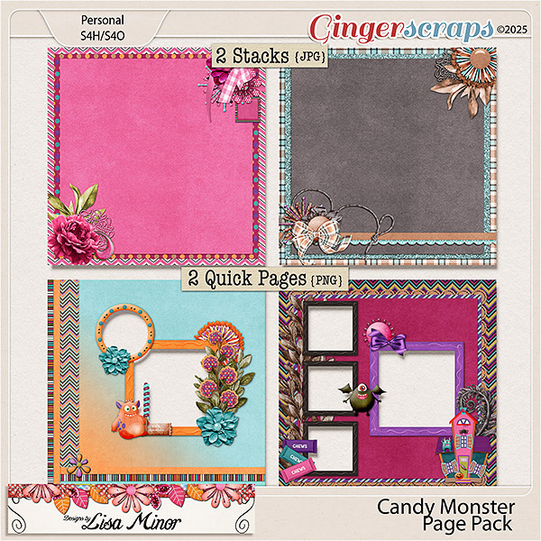 Candy Monster Page Pack from Designs by Lisa Minor