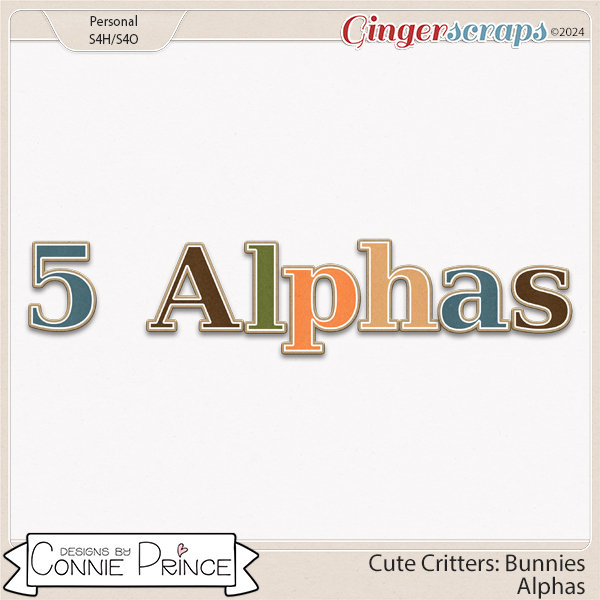 GingerScraps :: Alphas :: Cute Critters : Bunnies - Alpha Pack AddOn by ...