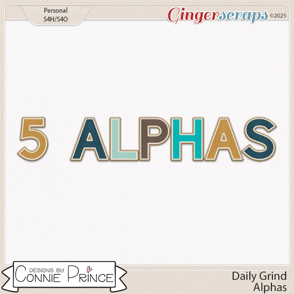 GingerScraps :: Alphas :: Daily Grind - Alpha Pack AddOn by Connie Prince