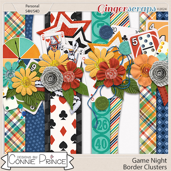GingerScraps :: Embellishments :: Game Night - Border Clusters by ...