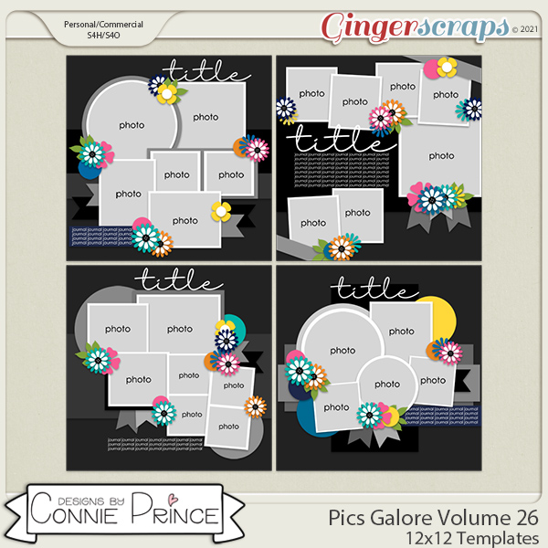 GingerScraps :: Templates :: Pics Galore Volume 26 - 12x12 Temps (CU Ok ...