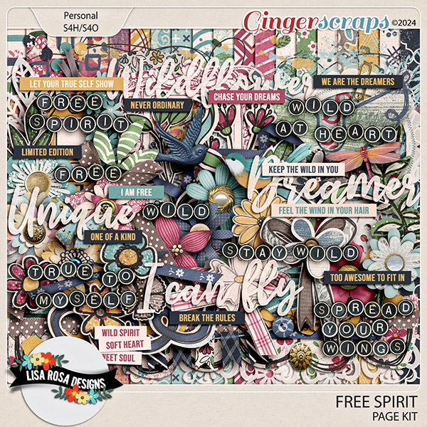 GingerScraps :: Kits :: Free Spirit - Page Kit by Lisa Rosa Designs