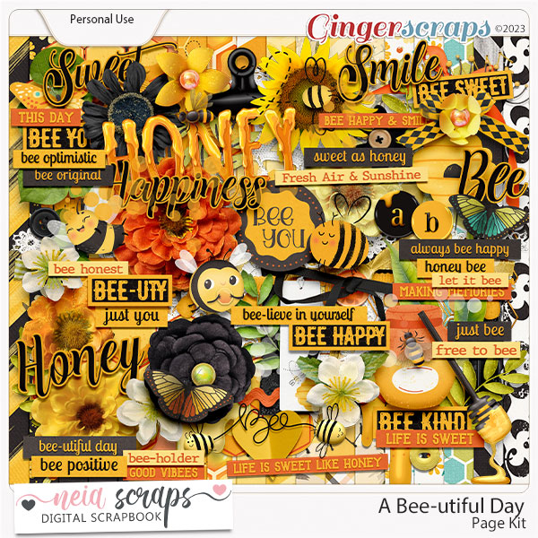 A Bee-utiful Day - Page Kit - by Neia Scraps