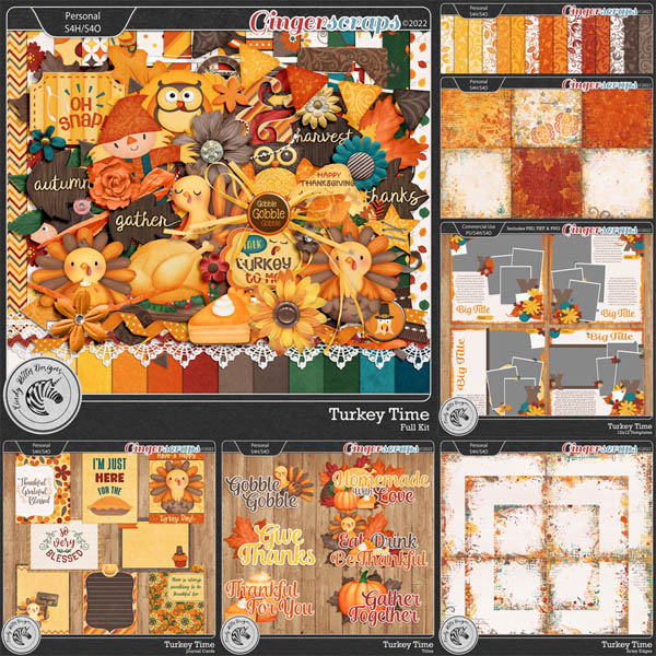 GingerScraps :: Bundled Goodies :: Turkey Time [Bundle] by Cindy Ritter