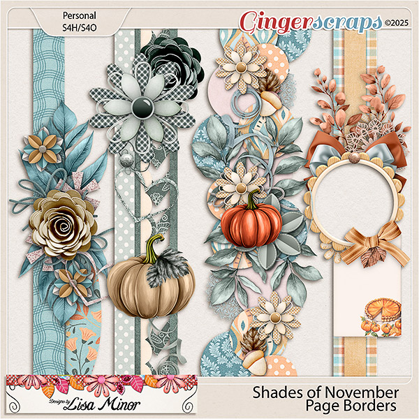 Shades of November Page Borders from Designs by Lisa Minor