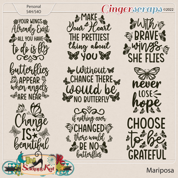 GingerScraps :: Word Art :: Mariposa Word Art by The Scrappy Kat